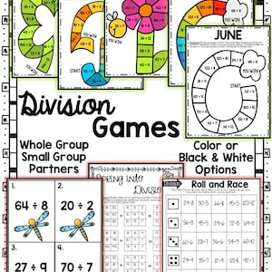 SPRING Math Games 3rd Grade NO PREP Multiplication - Etsy