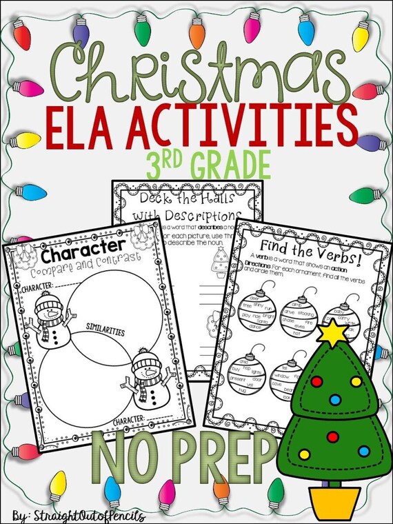 Third Grade Christmas Worksheets Christmas Reading Comprehension Color