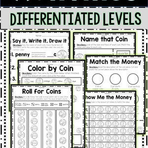 Money Worksheets for First Graders - Etsy
