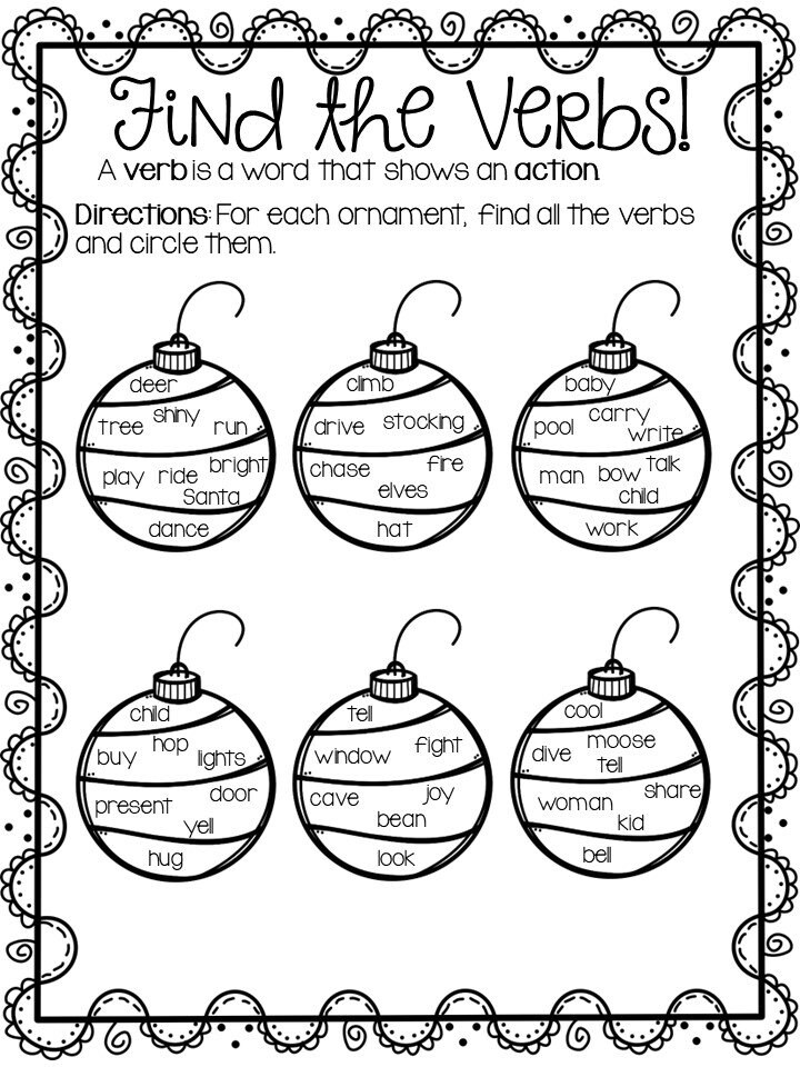 Christmas ELA Reading, Writing, Word Work Activities for First Grade ...