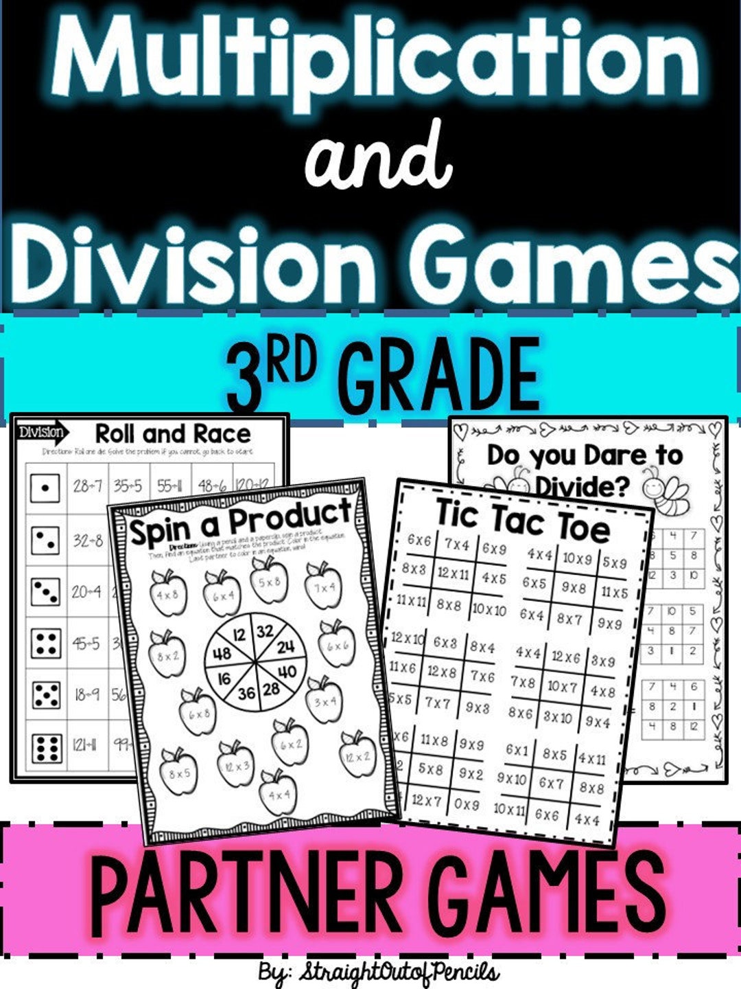 Multiplication and Division Facts Games - Etsy