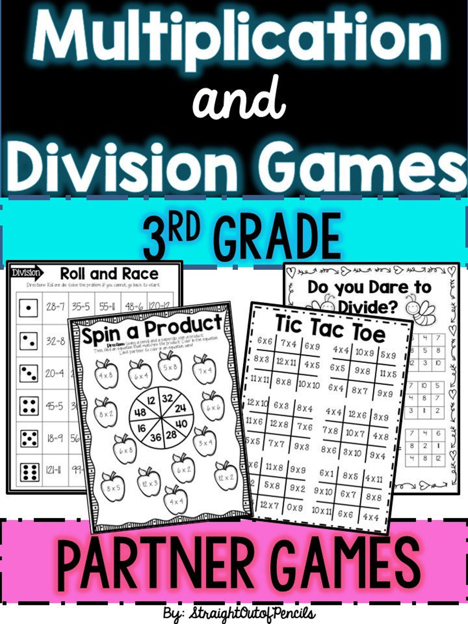 Multiplication and Division Facts Games - Etsy