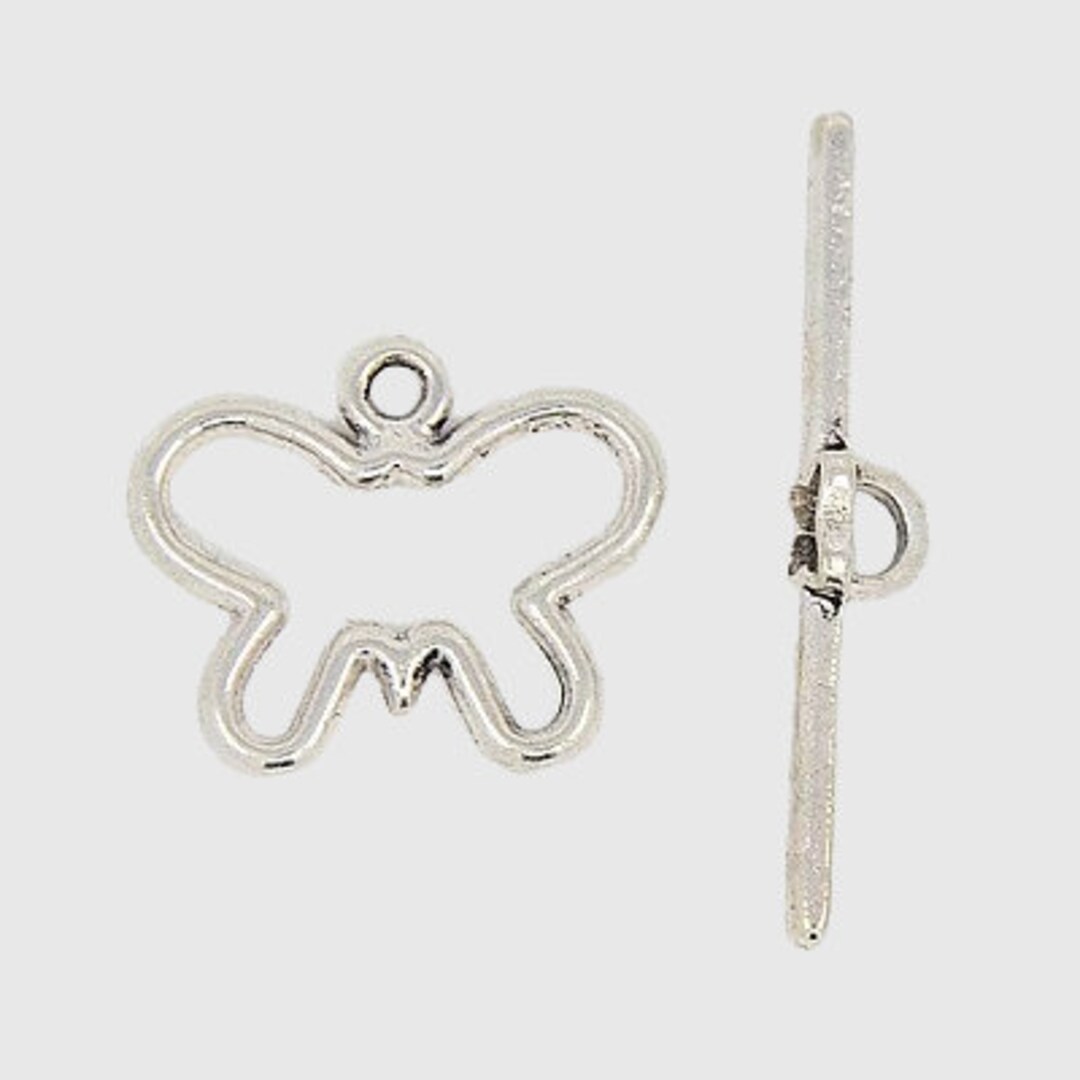 Alloy Toggle Clasps, Butterfly, Lead Free and Cadmium Free, Antique ...