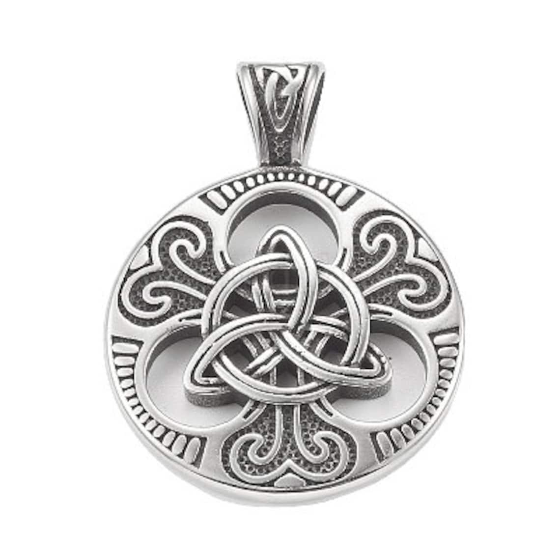 Pendant, Triquetra Knot, Celtic, Viking, Norse, Odin's Ravens, Pagan ...