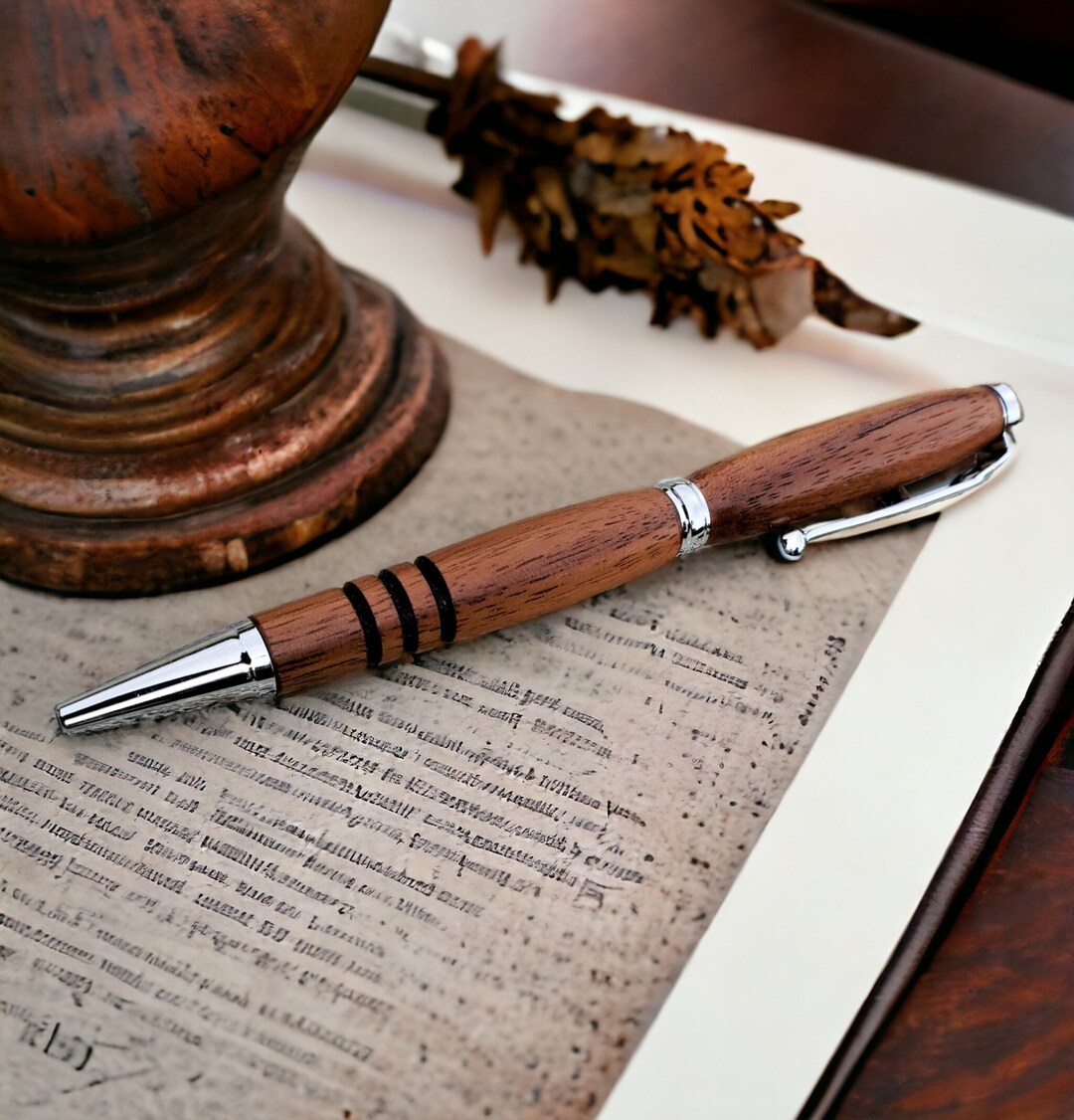Walnut Wood Ballpoint Pen - Etsy