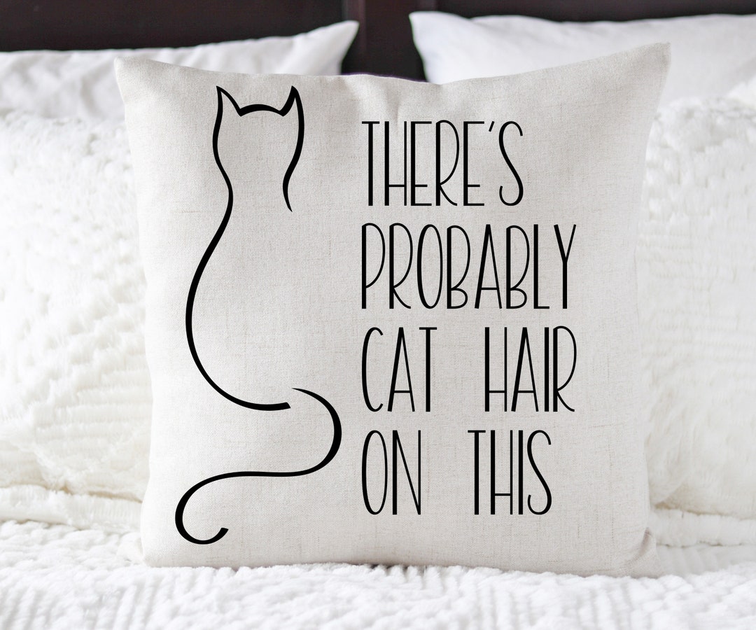 Cat Silhouette Pillow Cover, Farmhouse Decor, Cat Saying, 18 X 18 ...