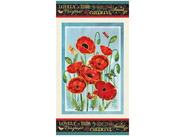 Red Poppy Quilt Panel #5422P Studio E - Etsy