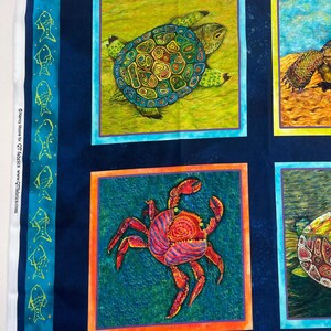 Mosaic Turtles Fabric Quilt Panel - Etsy