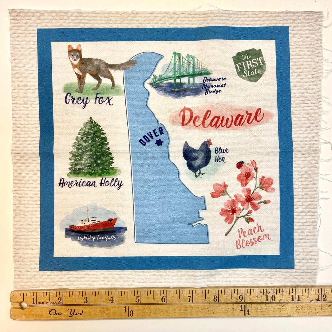 State Fabric Blocks - Limited Edition - Maryland, Delaware, West ...