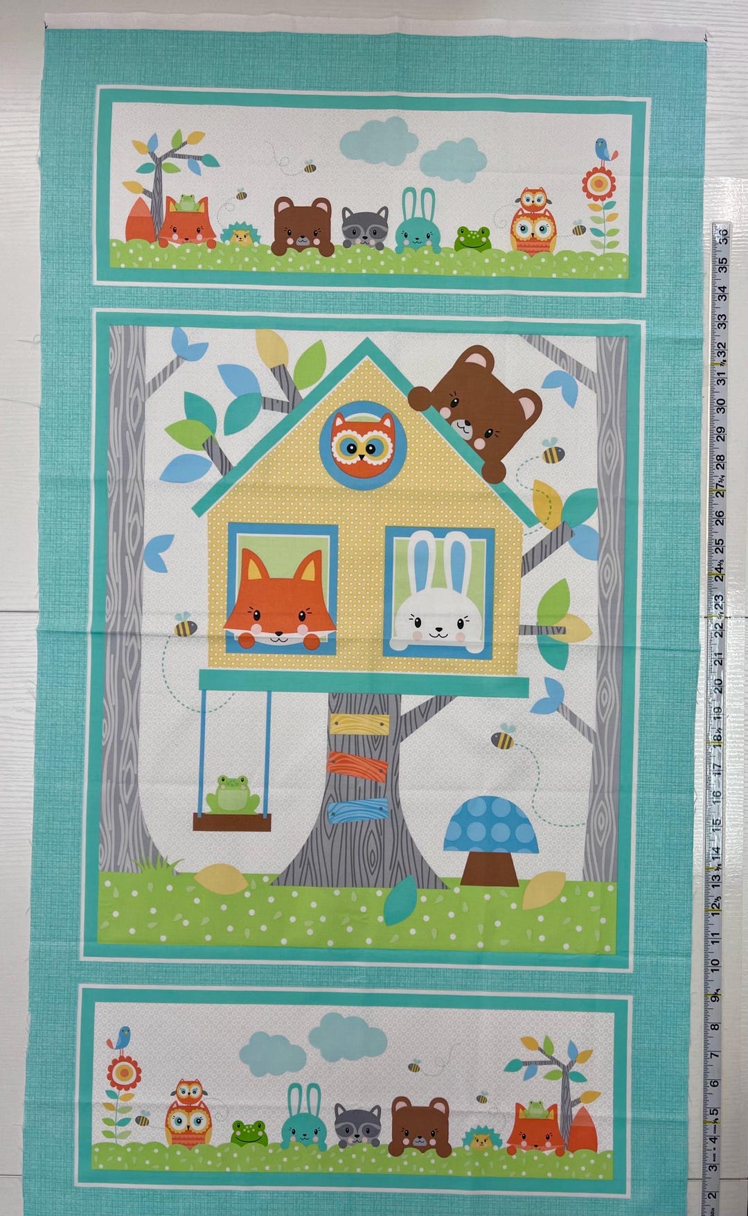 Playhouse Pals Fabric Quilt Panel #13202-99 Benartex - Etsy