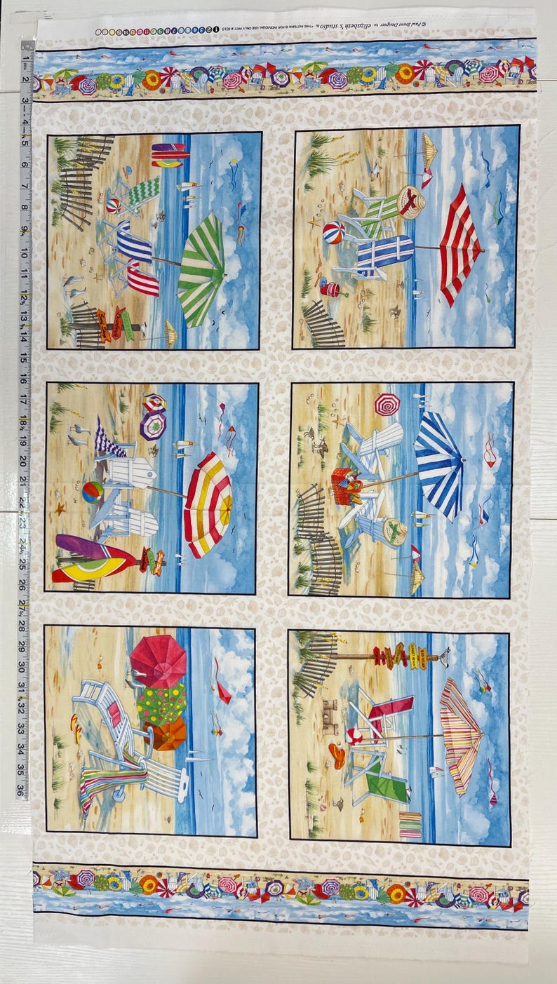 Beach Vista Quilt Panel #6510SAND Elizabeth Studios - Etsy