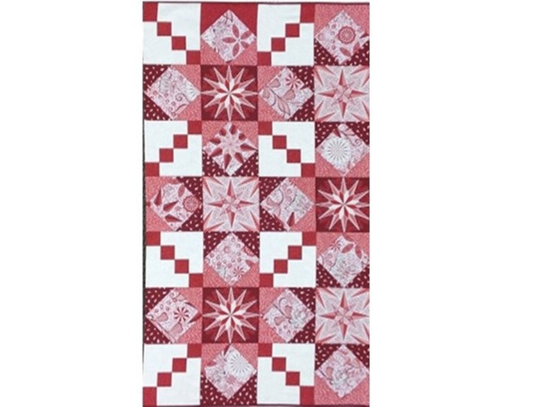 Red Free Motion Quilt Panel Blocks by Amanda Murphy - Etsy