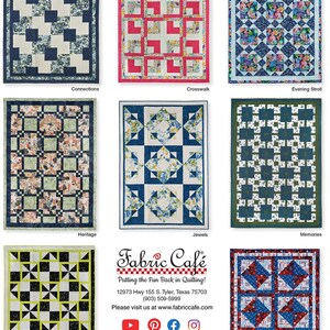 One Block 3 Yard Quilts Book Fabric Cafe Donna Robertson #032343 - Etsy