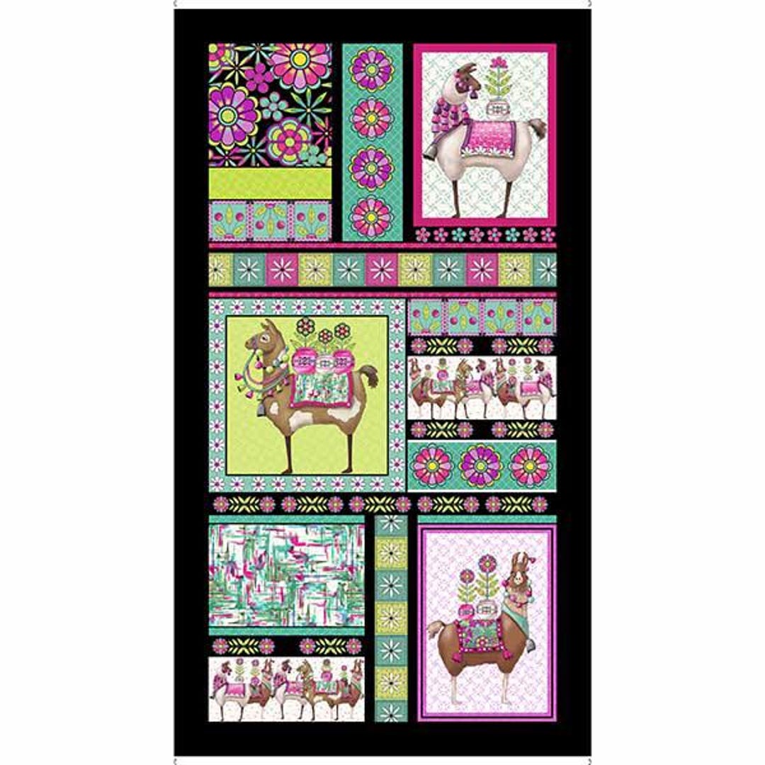 Fiesta Boho Llama Fabric Panel by QT Fabrics #30784-X - Etsy