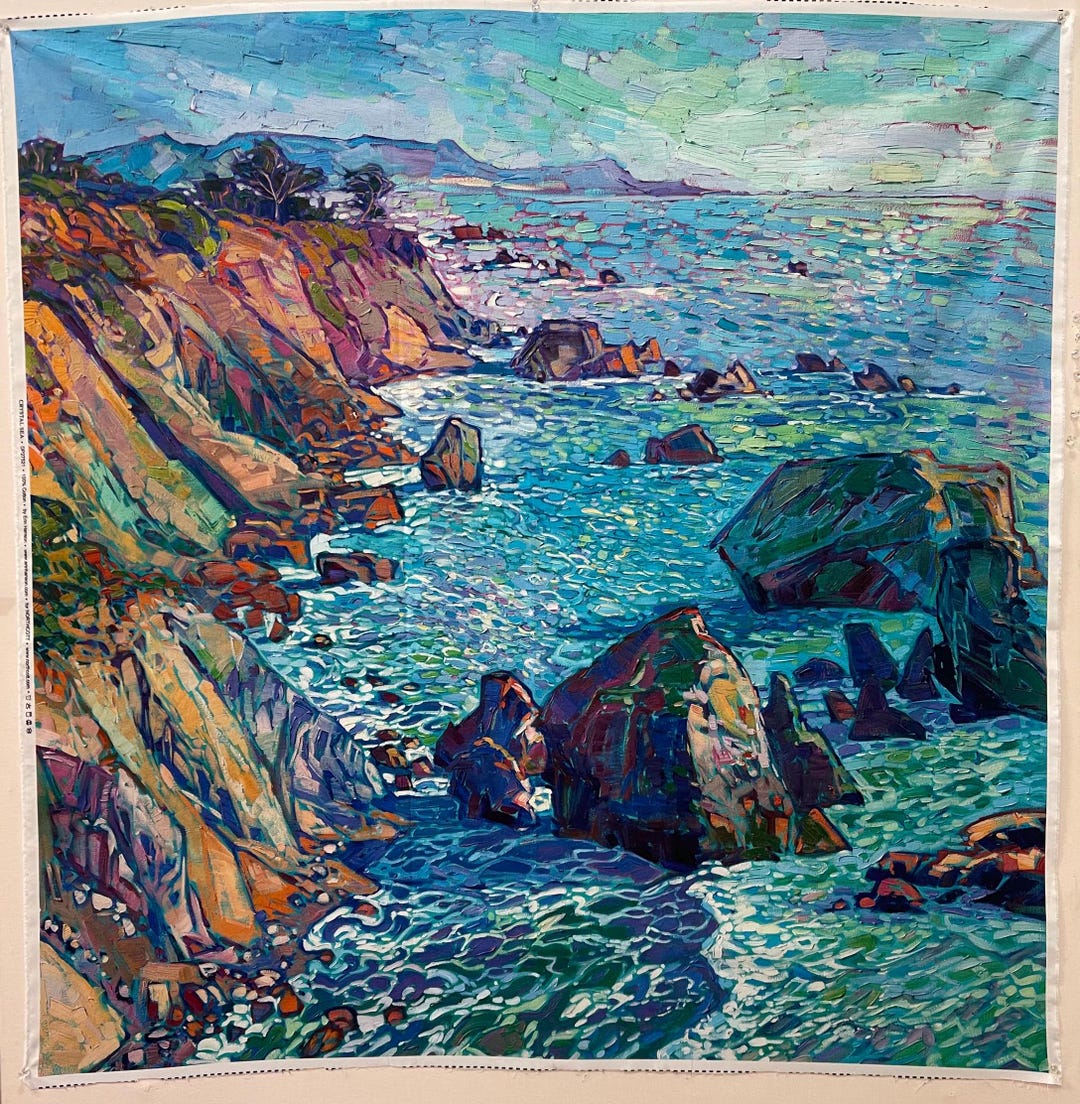 Crystal Sea Fabric Panel by Erin Hanson DP27521 for Northcott - Etsy