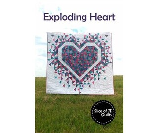 Exploding Heart Quilt Pattern Paper Pattern Slice of Pi - Etsy
