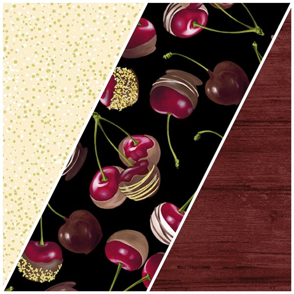 Chocolate Covered Cherries Fabric - Etsy