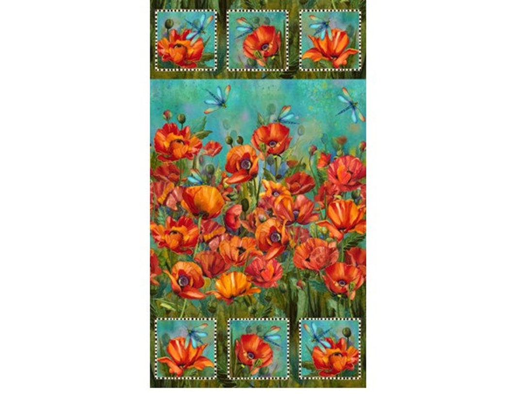Charisma Poppy Quilt Panel - Etsy