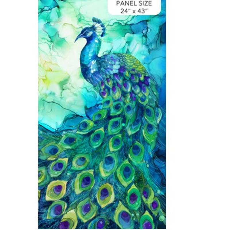 Peacock Fabric - Etsy