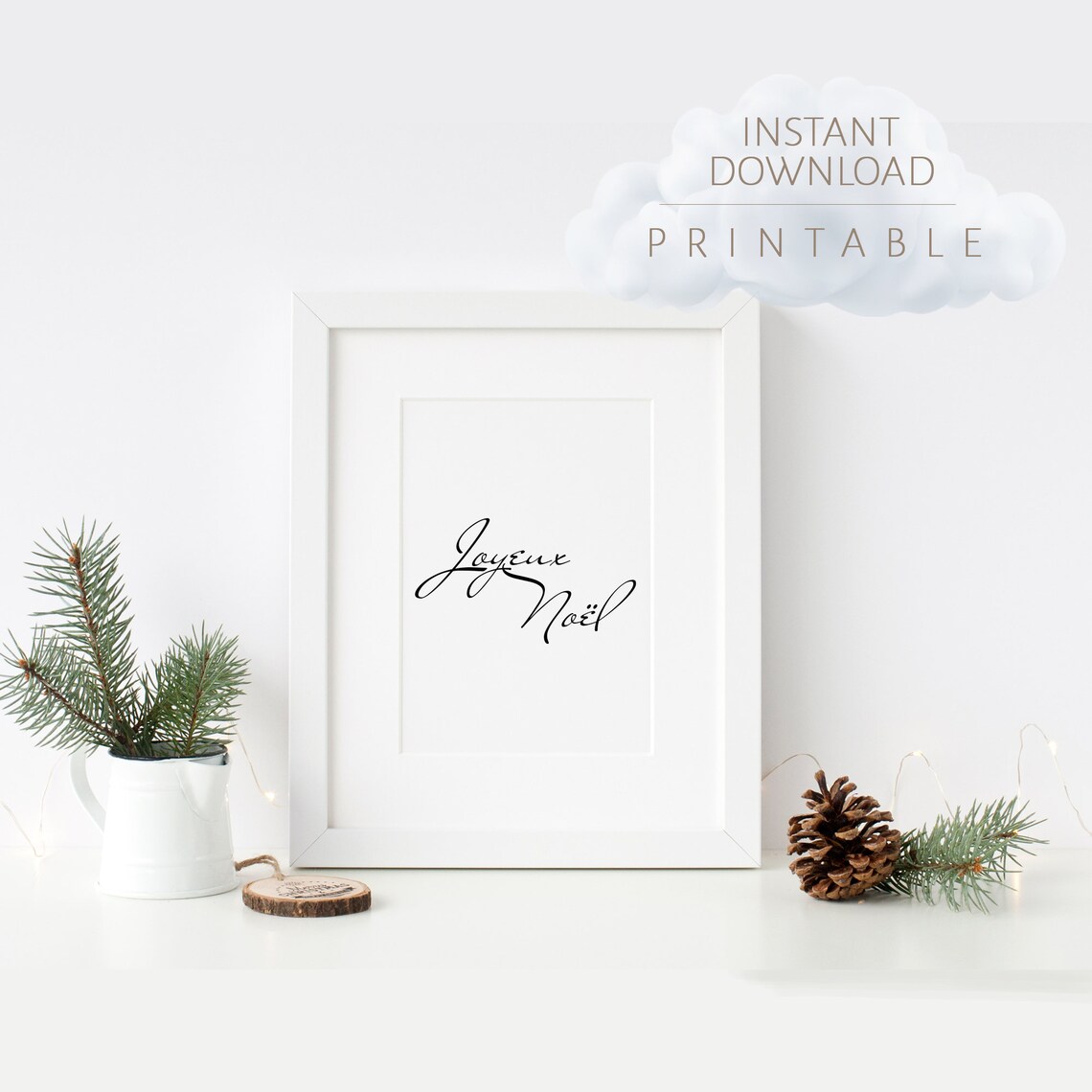 Joyeux Noel Print, Holiday Print, Downloadable, Digital Print ...