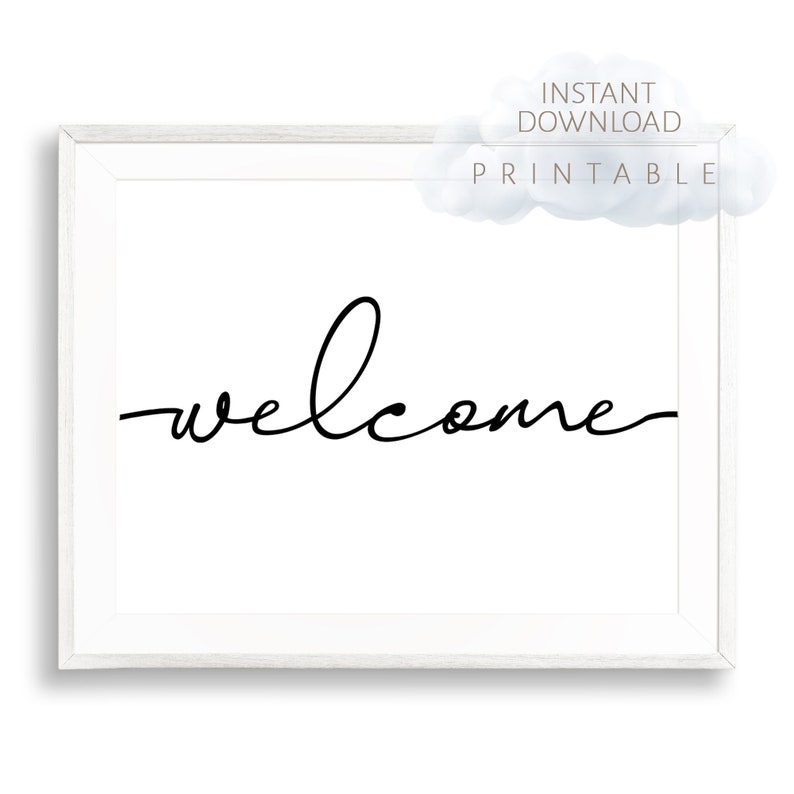 Welcome, Print, Digital Print, Digital Download, Printable, Family ...