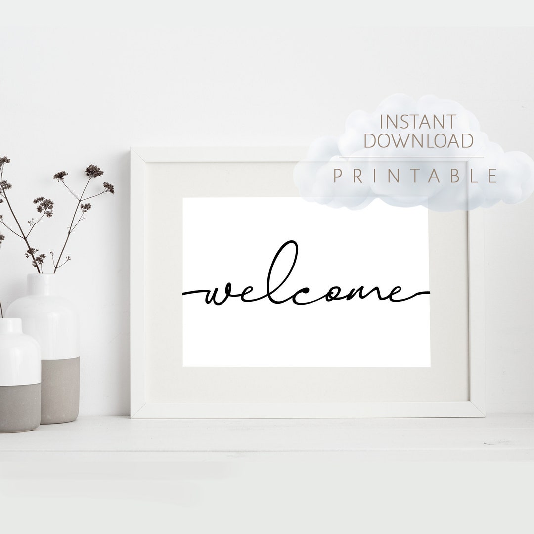 Welcome, Print, Digital Print, Digital Download, Printable, Family ...