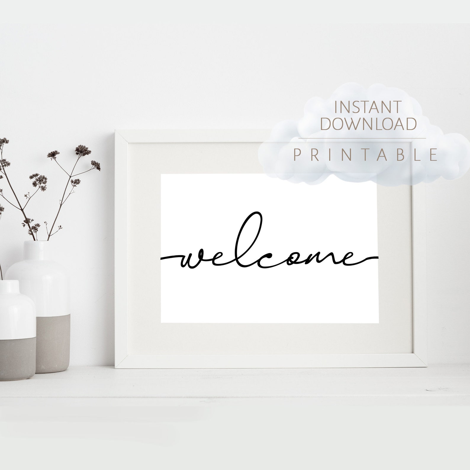 Welcome, Print, Digital Print, Digital Download, Printable, Family ...