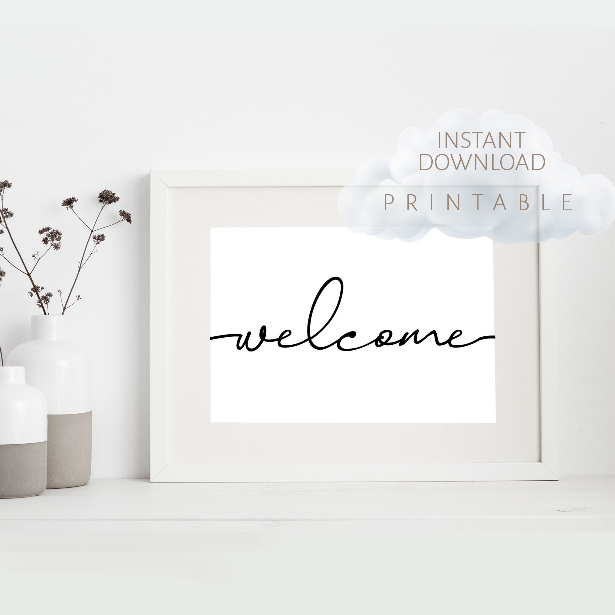 Welcome, Print, Digital Print, Digital Download, Printable, Family ...