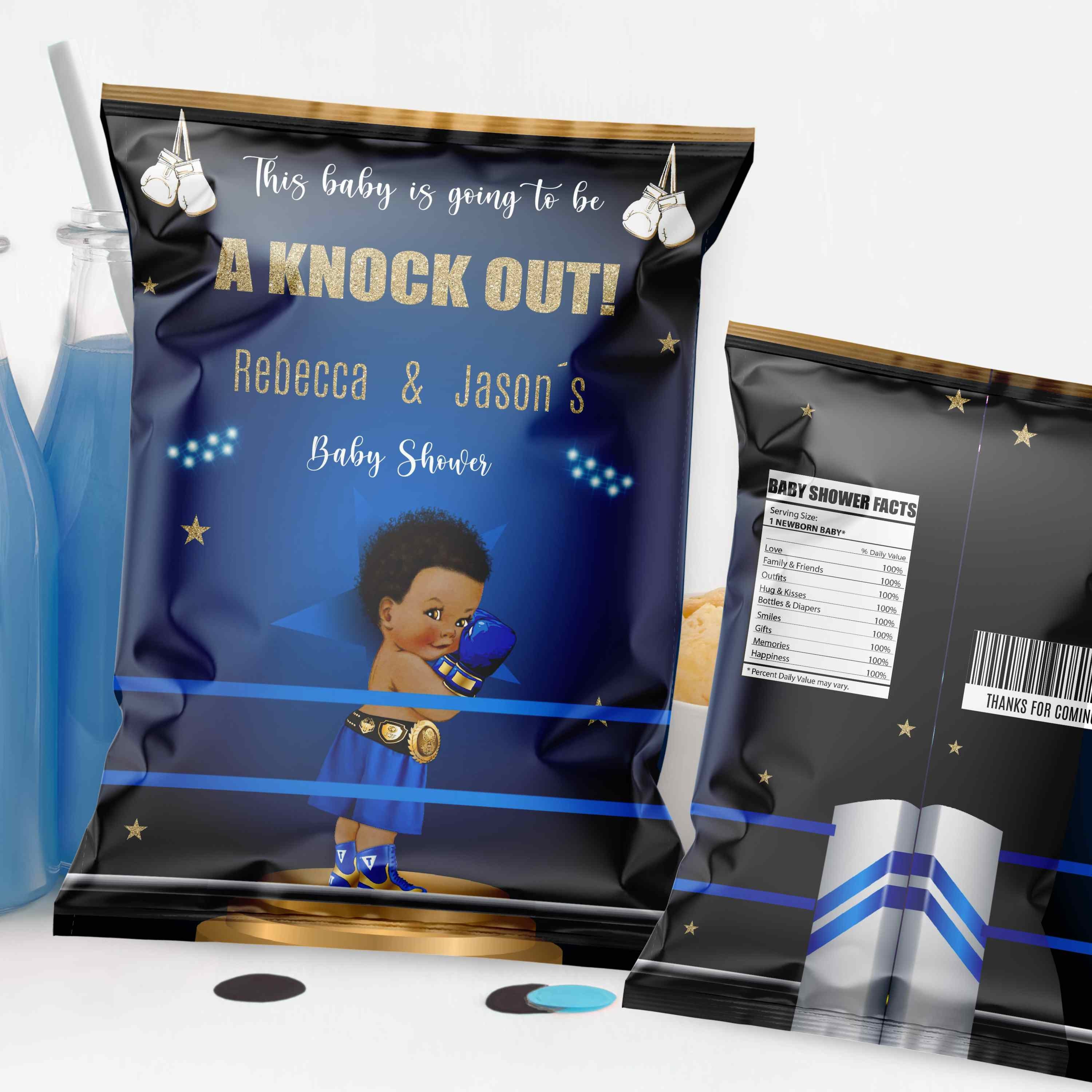 BOXING Chip Bag, Boxing Baby Shower Favors,boxing Baby Shower,boxing ...