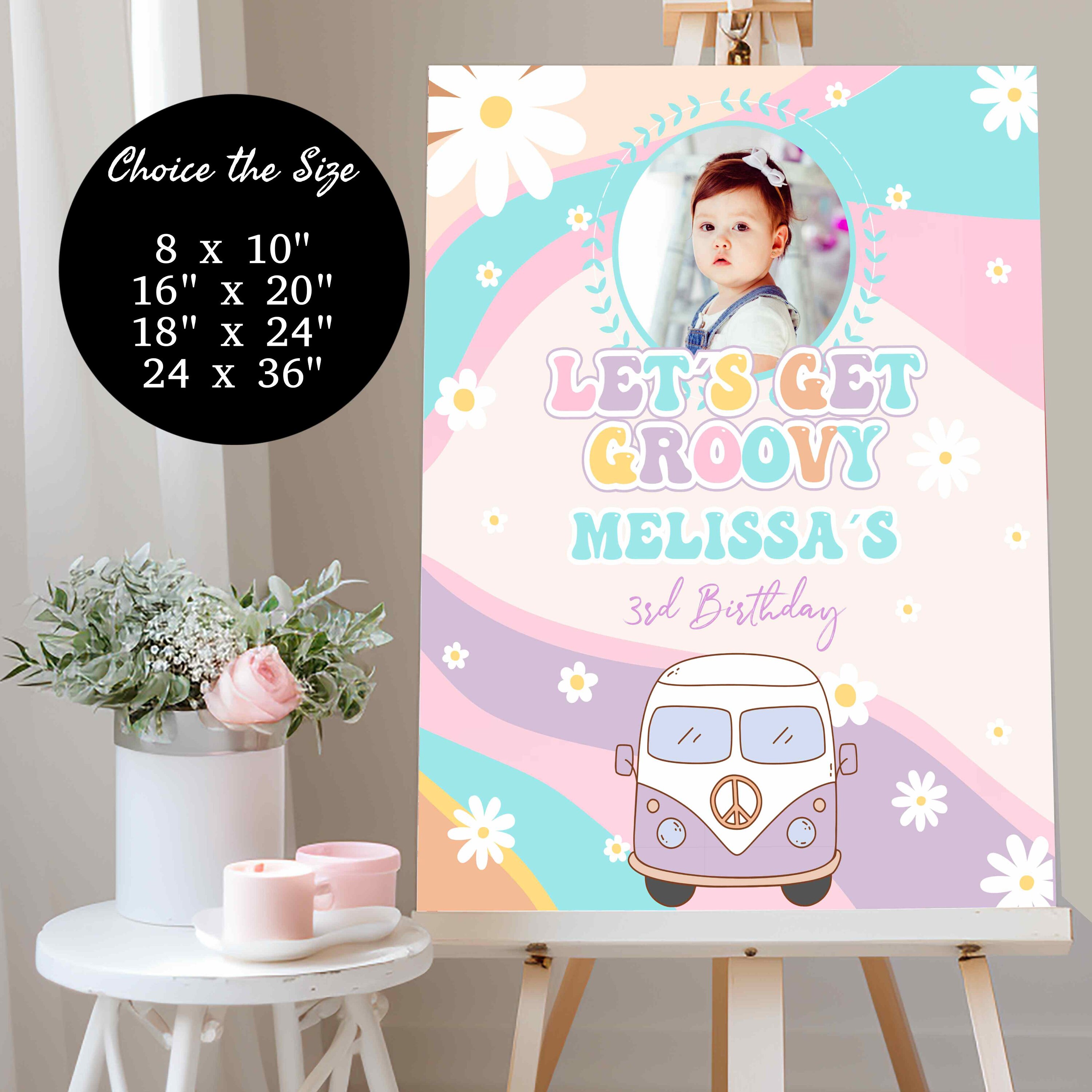 Groovy Welcome Sign, Groovy Party Decor, Welcome Retro, Groovy Birthday ...