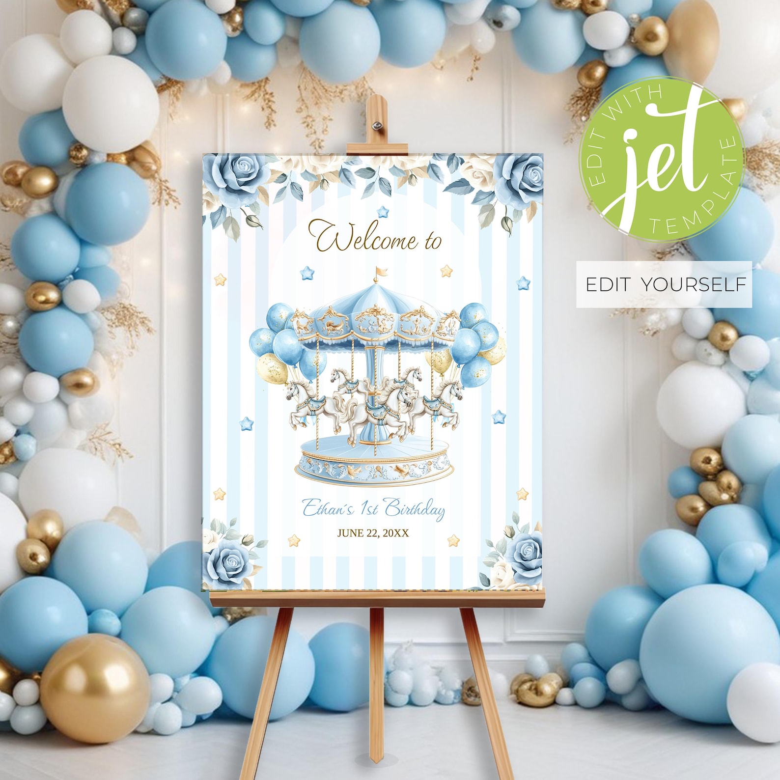 Carousel Welcome Sign, Carnival Welcome Sign, Carousel Birthday ...