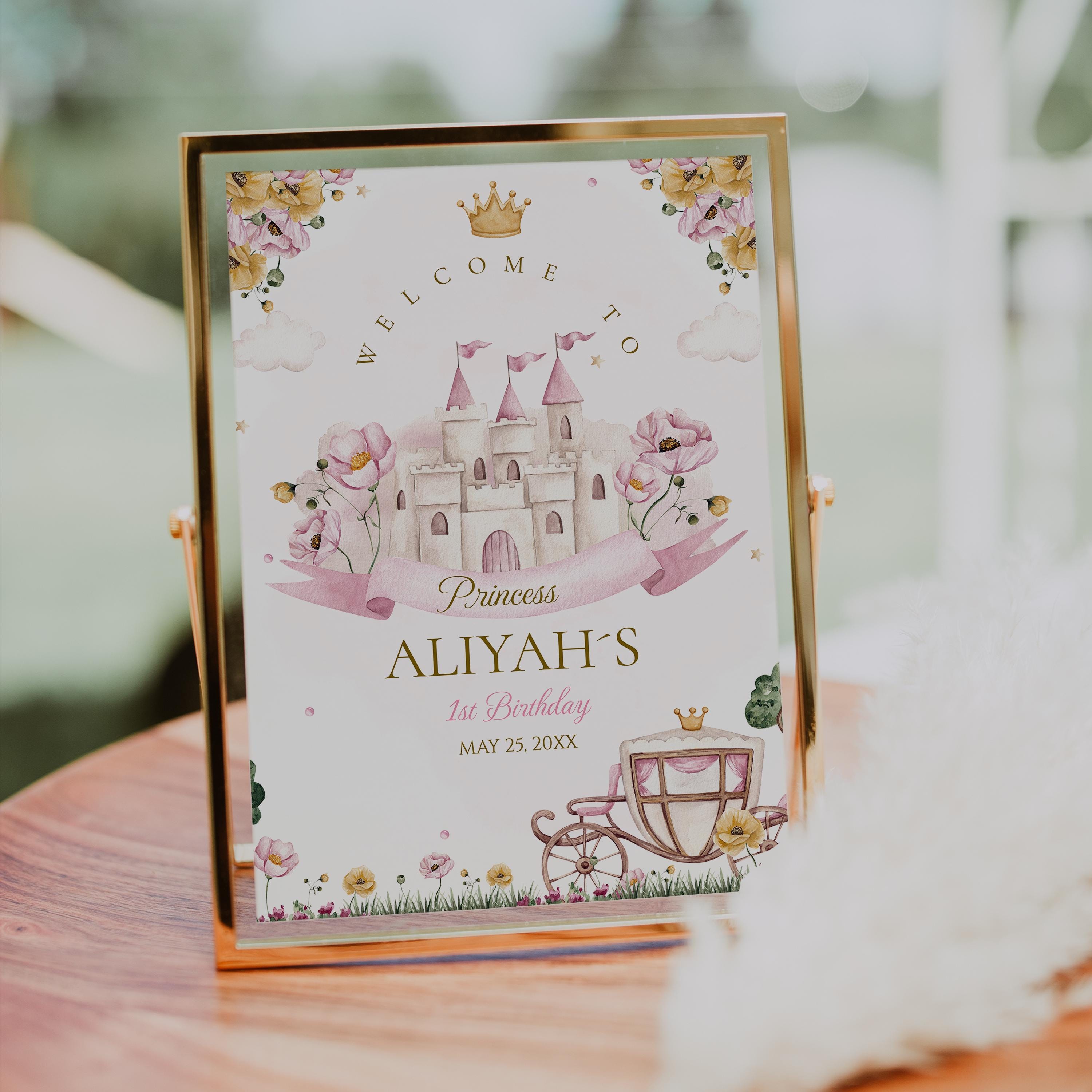 Castle Welcome Sign, Welcome Sign Princess, Princess Castle Welcome ...