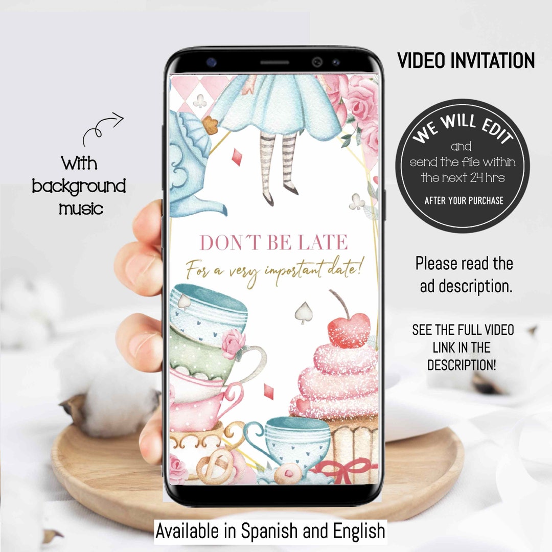 TEA Party Video Invitation, Mad Tea Party, Tea Party Birthday ...