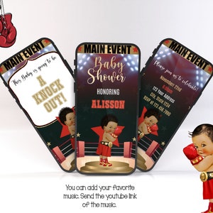 BOXING Baby Shower Video Invitation Boxing (Instant Download) - Etsy
