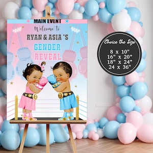 Boxing Gender Reveal, Boxing Welcome Sign, Gender Reveal Party, Gender ...