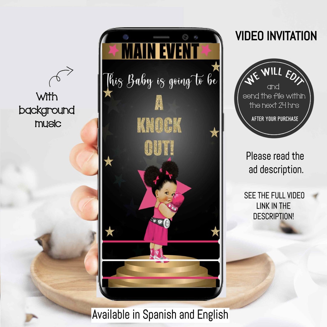 BOXING Baby Shower Video Invitation.boxing Invitation.box Invitation ...
