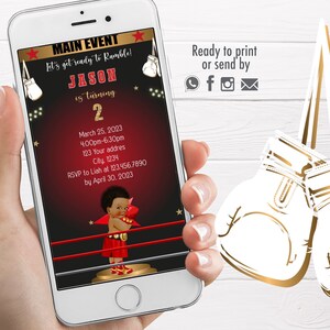 BOXING Birthday Invitation Boxing Invitation Box Invitation - Etsy