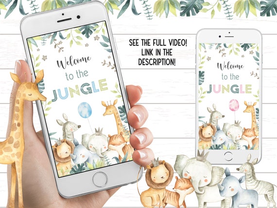 SAFARI Video Invitation Safari Party Jungle Invitation | Etsy