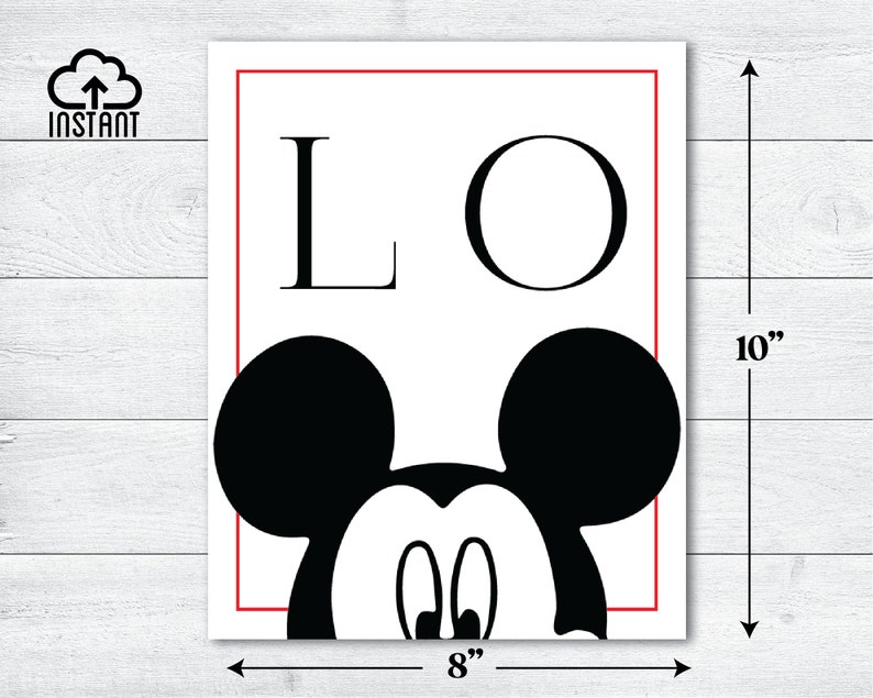 Mickey Mouse Birth Stats Etsy