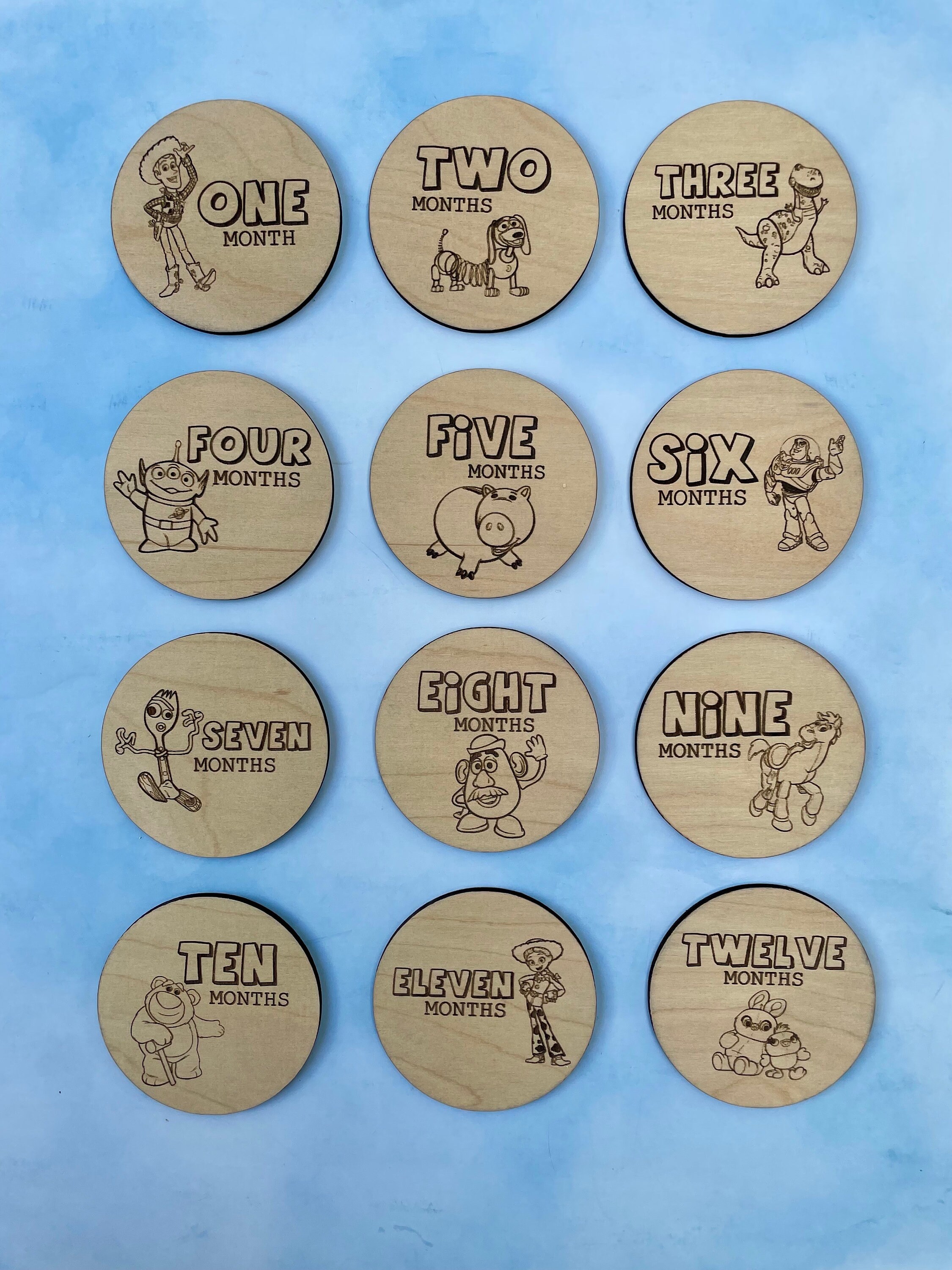 Toy Story Inspired Monthly Milestone Markers for Monthly Photos/ Baby ...