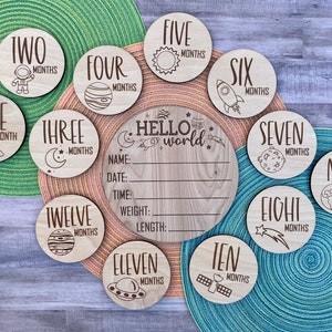 Space Astronomy Astronaut Theme Baby Birth Announcement Hospital Name ...