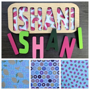 Personalized Wood Name Puzzle/ Patterns for Toddlers and Kids/ Unique ...