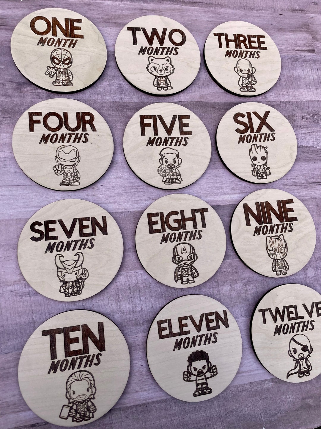 Avengers Superhero Monthly Milestone Markers/ Baby Shower Gift for ...
