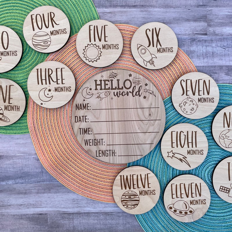 Sky Theme Baby Name Sign - Etsy