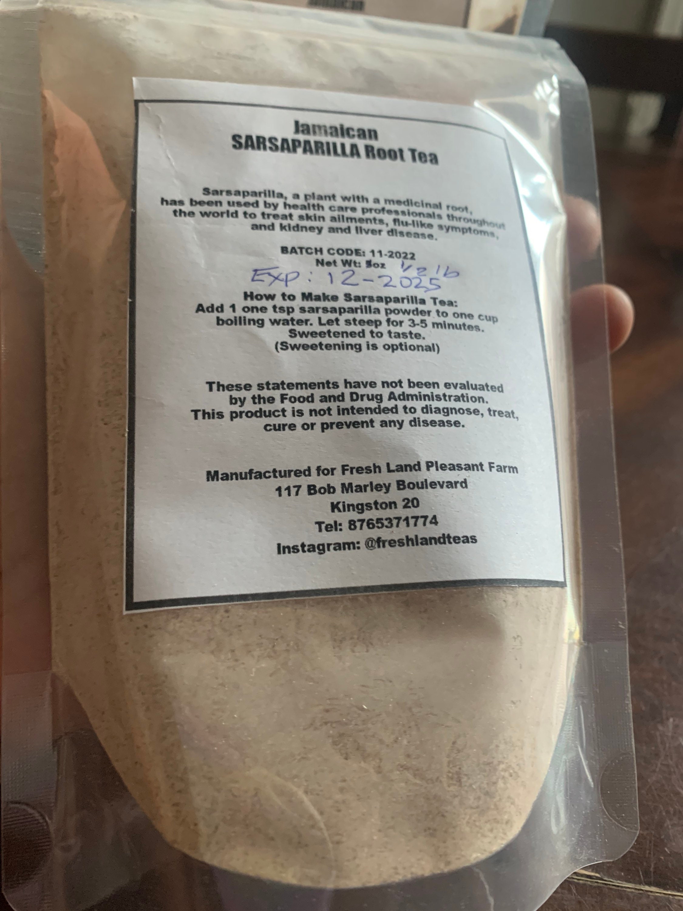SARSAPARILLA ROOT Powder jamaicanorganic Tonic Beer Root - Etsy