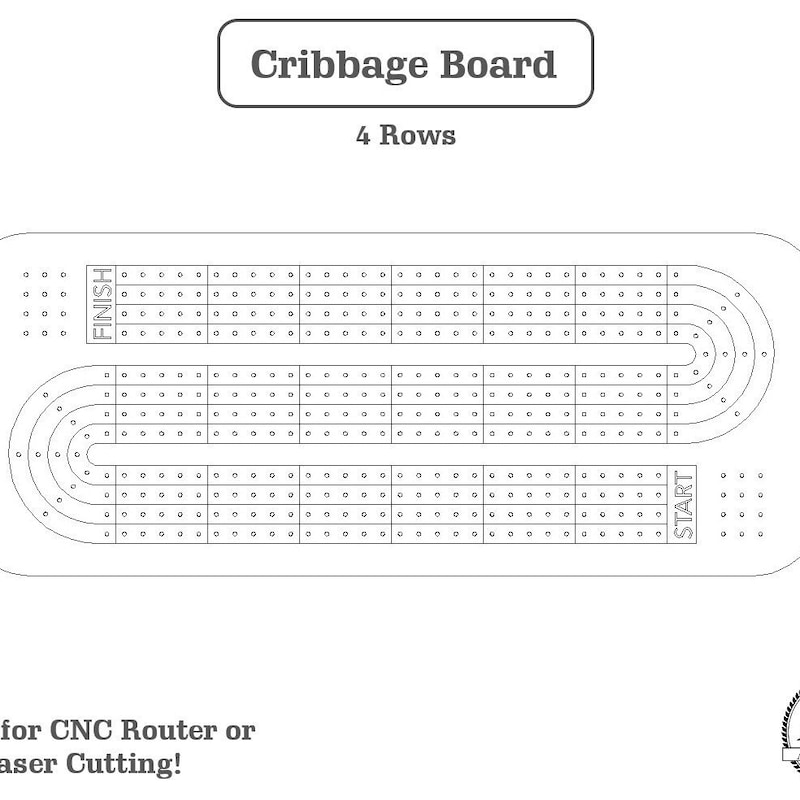 Cribbage Board Template - Etsy