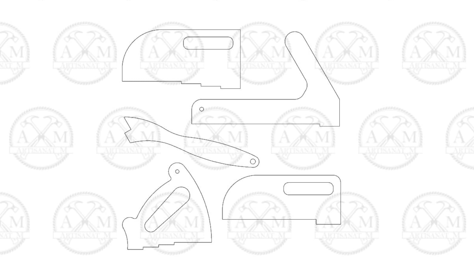 Table Saw Push Stick | Printable Templates | PDF Template | 5 Push ...