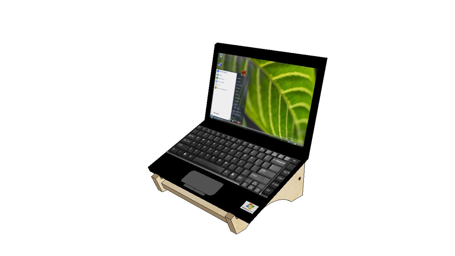 Laptop Riser, Laptop Stand, Ergonomic Laptop Support, Full Set Vector ...