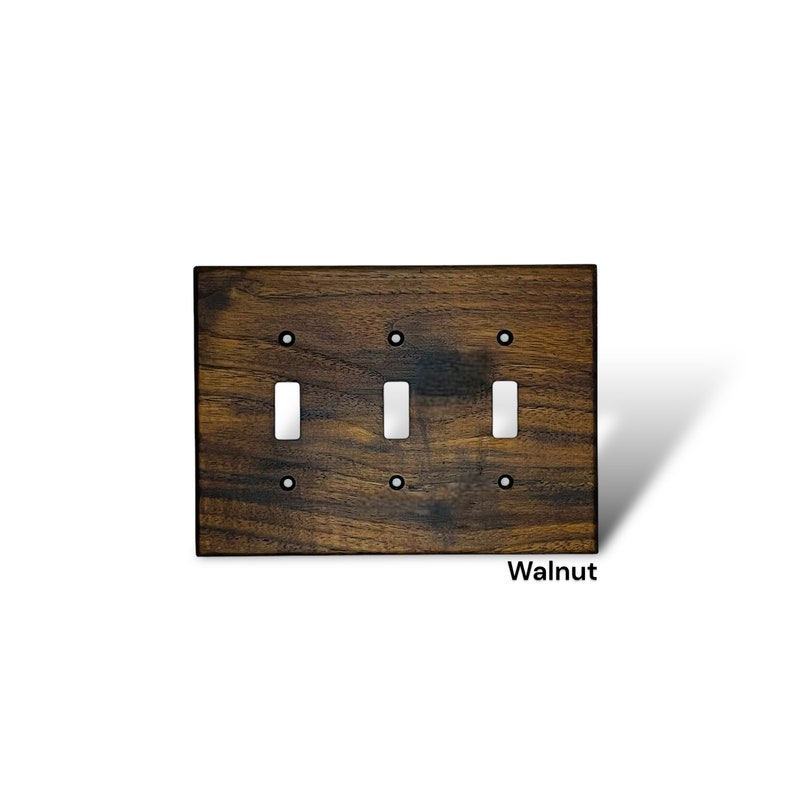 Wood Switch Cover Plate / Triple Light Switch Plate / Triple - Etsy