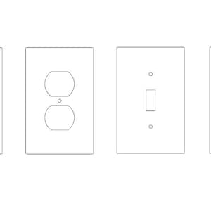 Light Switch Cover Plate, Outlet Cover Plate, Wall Plates, Full Set ...